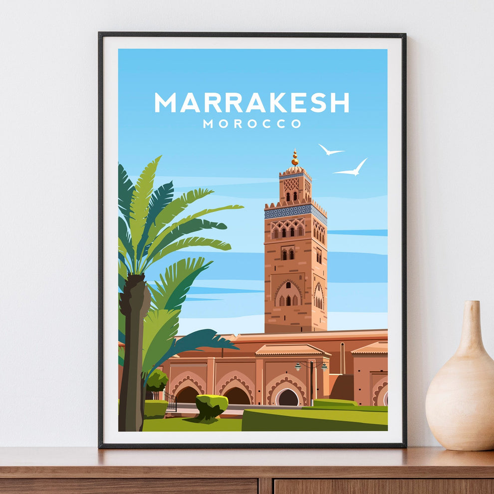 Marrakesh Art Print | Morocco Travel Wall Art – Typelab